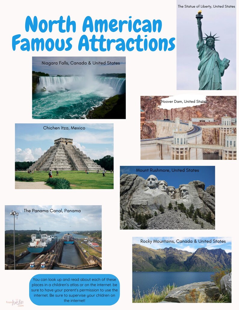 Learn About the Continents: North America - Etsy