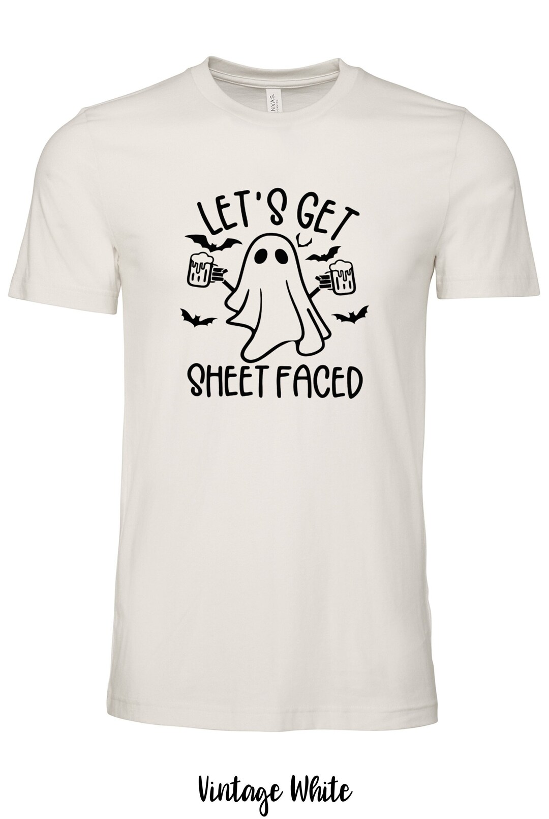 Let's Get Sheet Faced Ghost Halloween Bella Canvas - Etsy