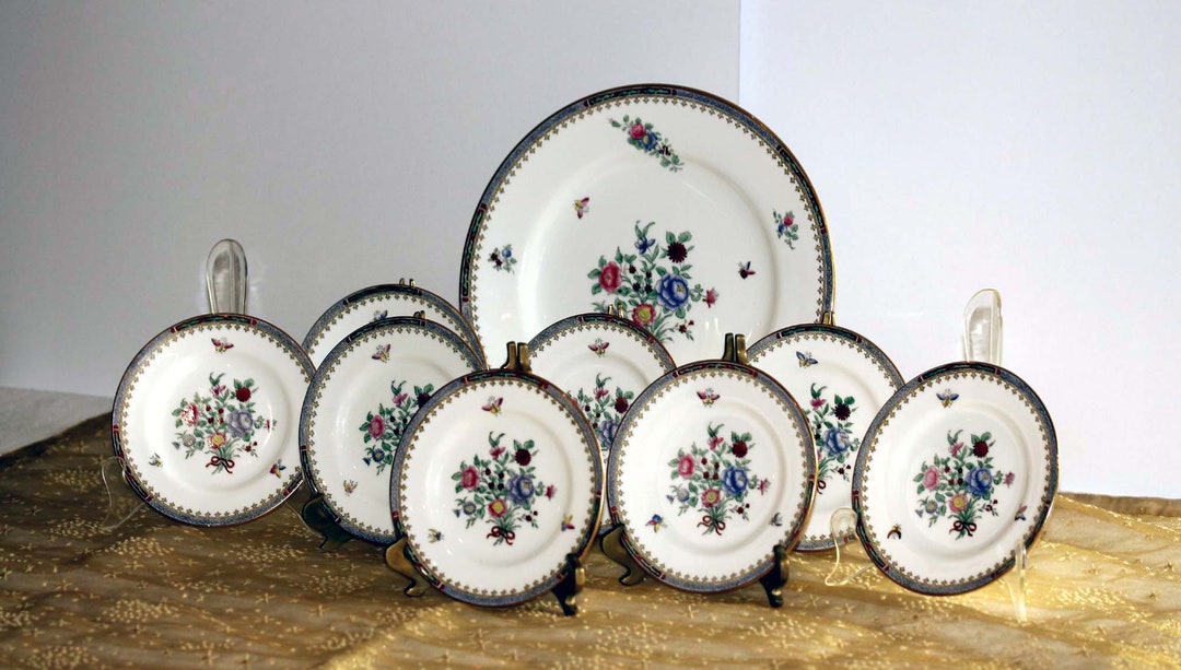 Antique Style Copeland Spode Dessert Cake Set Retailed by Thomas Goode ...