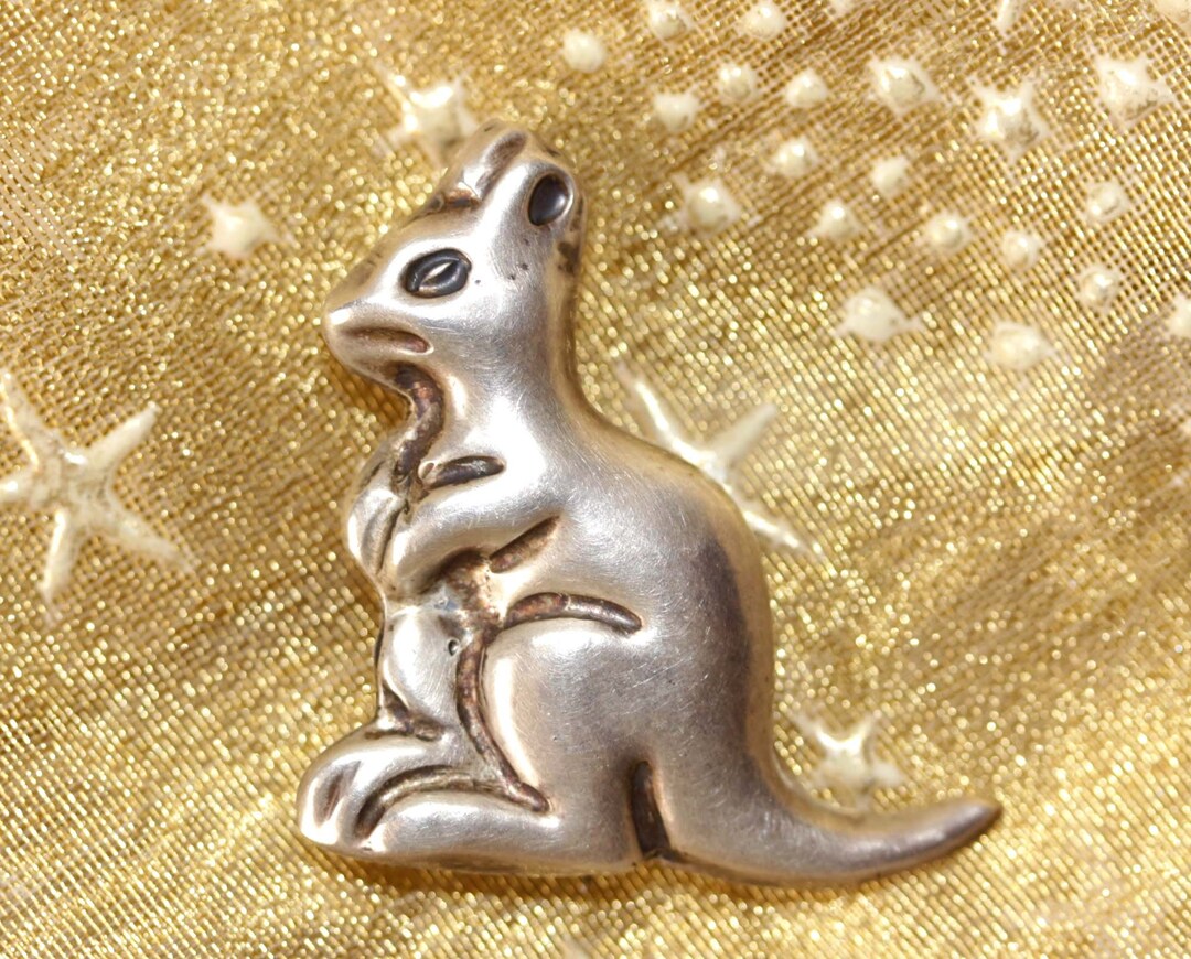 Cute Vintage Comical Mexican Silver Baby Kangaroo Brooch - Etsy