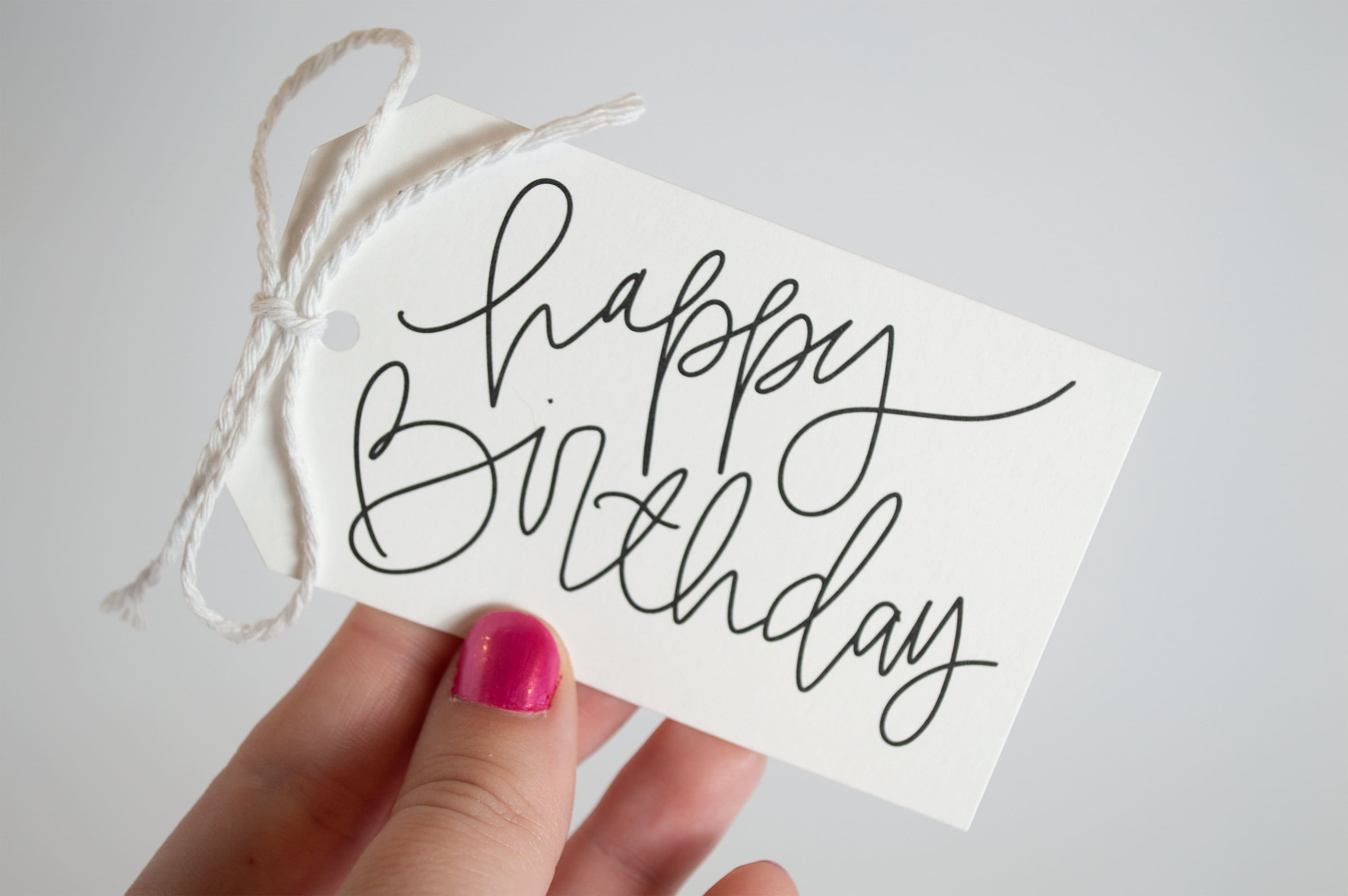 Happy Birthday Black and White Gift Tag Birthday Gift Tag - Etsy