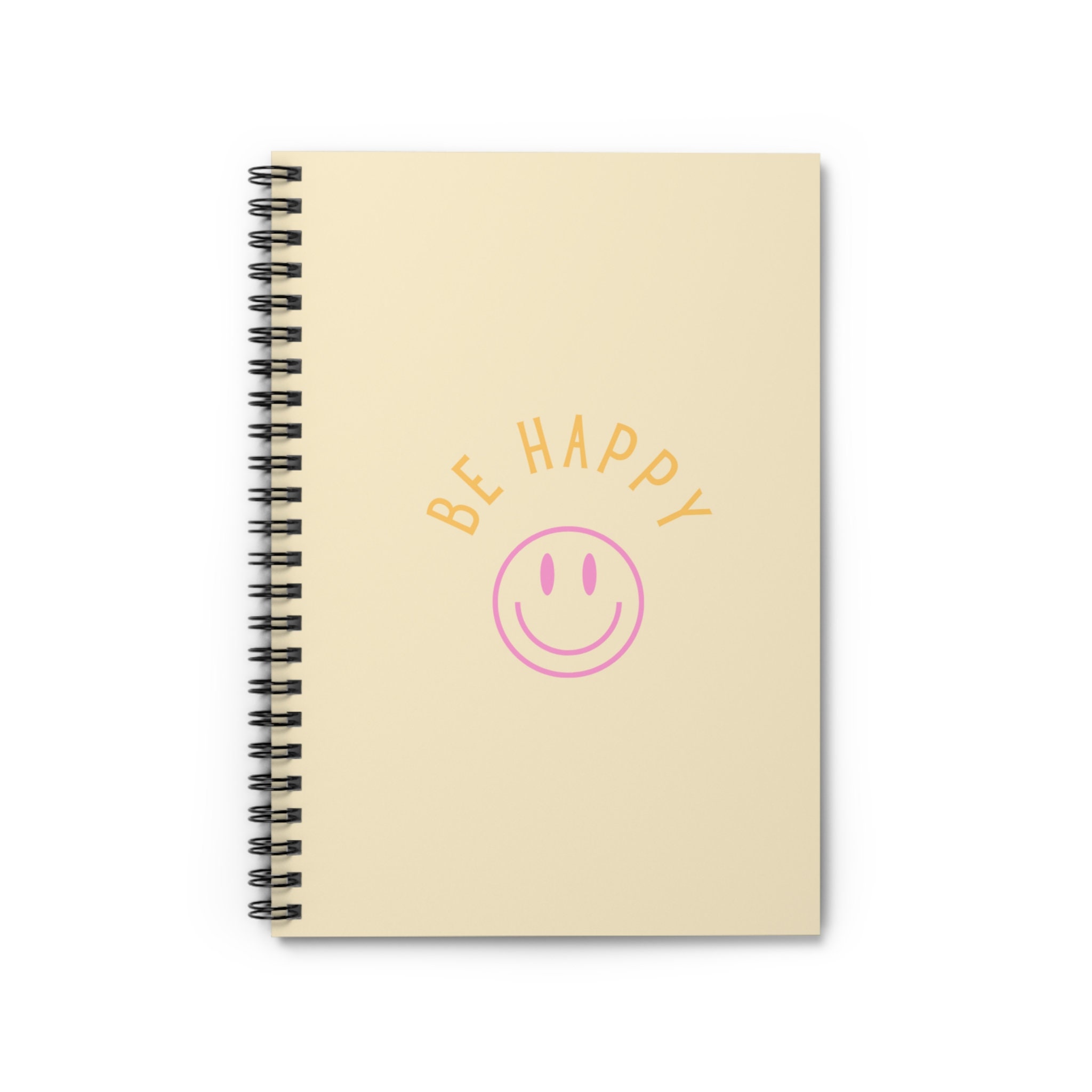 Pastel Yellow Smiley Face Cute Aesthetic Lined Notebook - Etsy