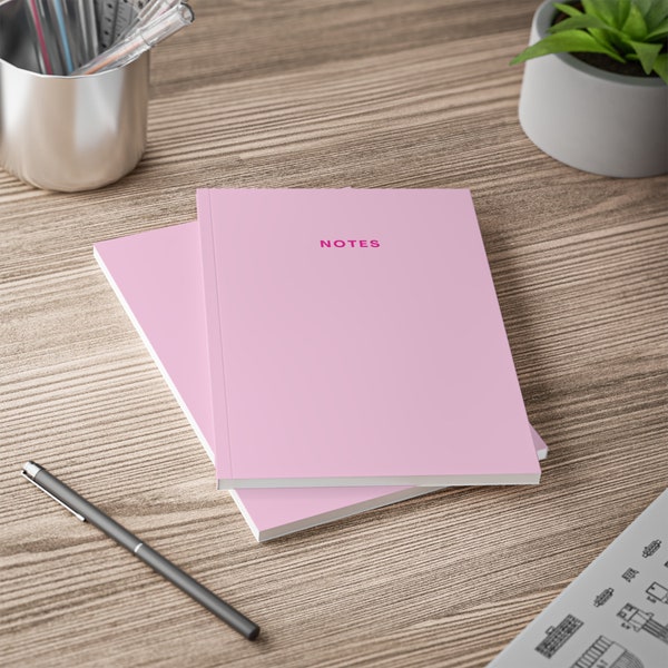 Hardcover Ruled Journal Pastel Pink Notebook Lined Notebook Aesthetic ...