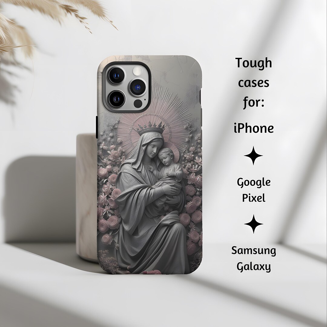 Our Lady of Victory and Baby Jesus Catholic Phone Case, Madonna and ...