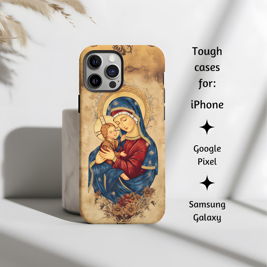 Our Lady of Perpetual Help Catholic Phone Case, Madonna and Child ...