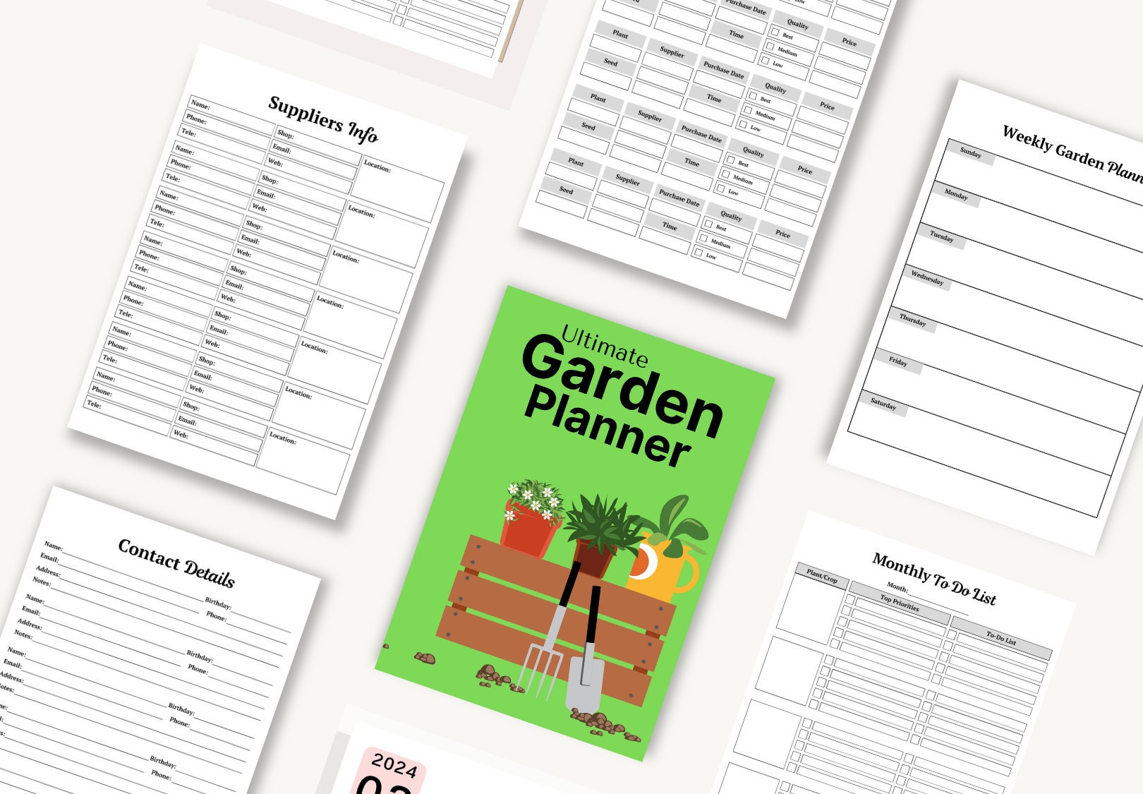 Ultimate Garden Planner Printable Journal, Gardening Planner and ...