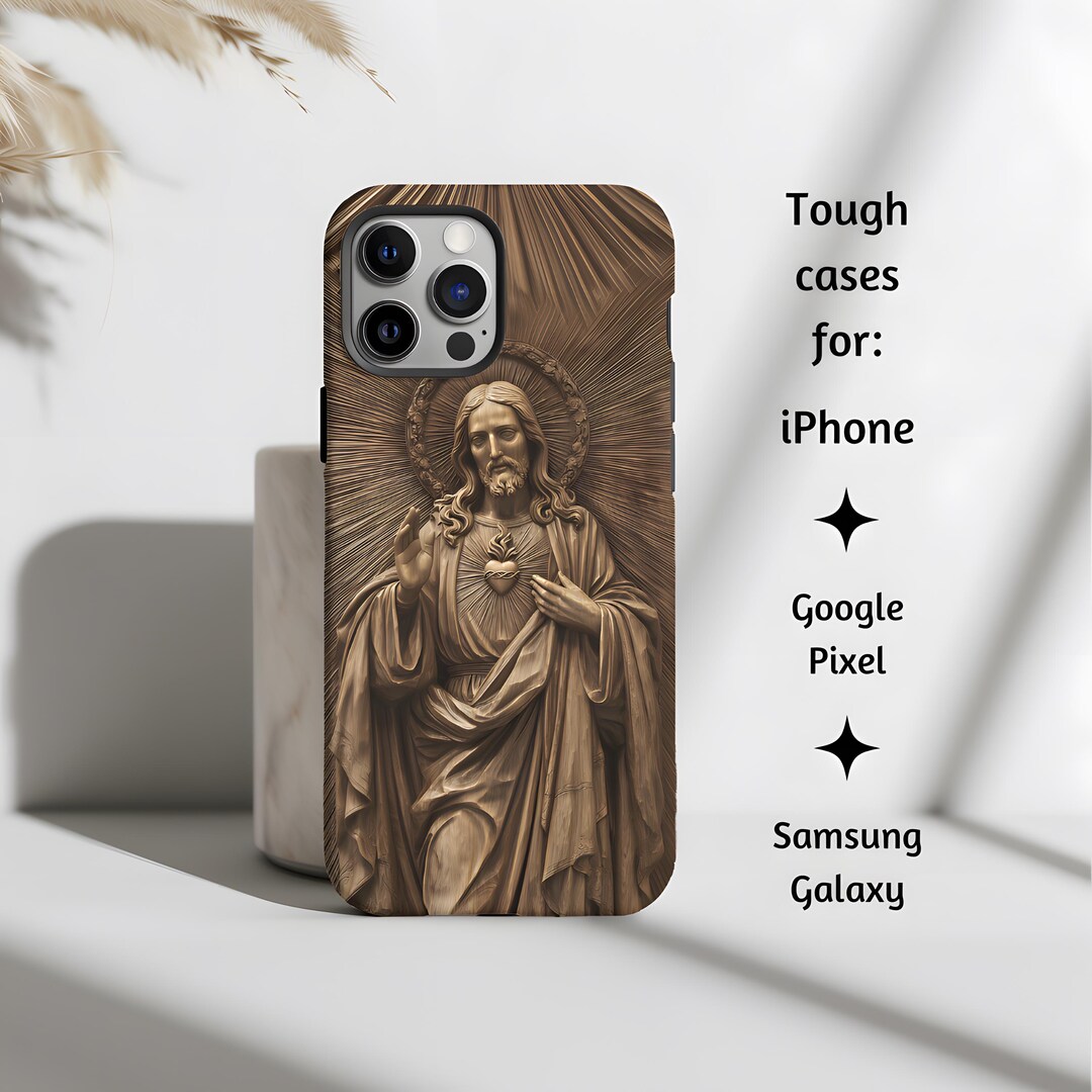 Sacred Heart of Jesus Tough Catholic Phone Case, Jesus Christ Divine ...
