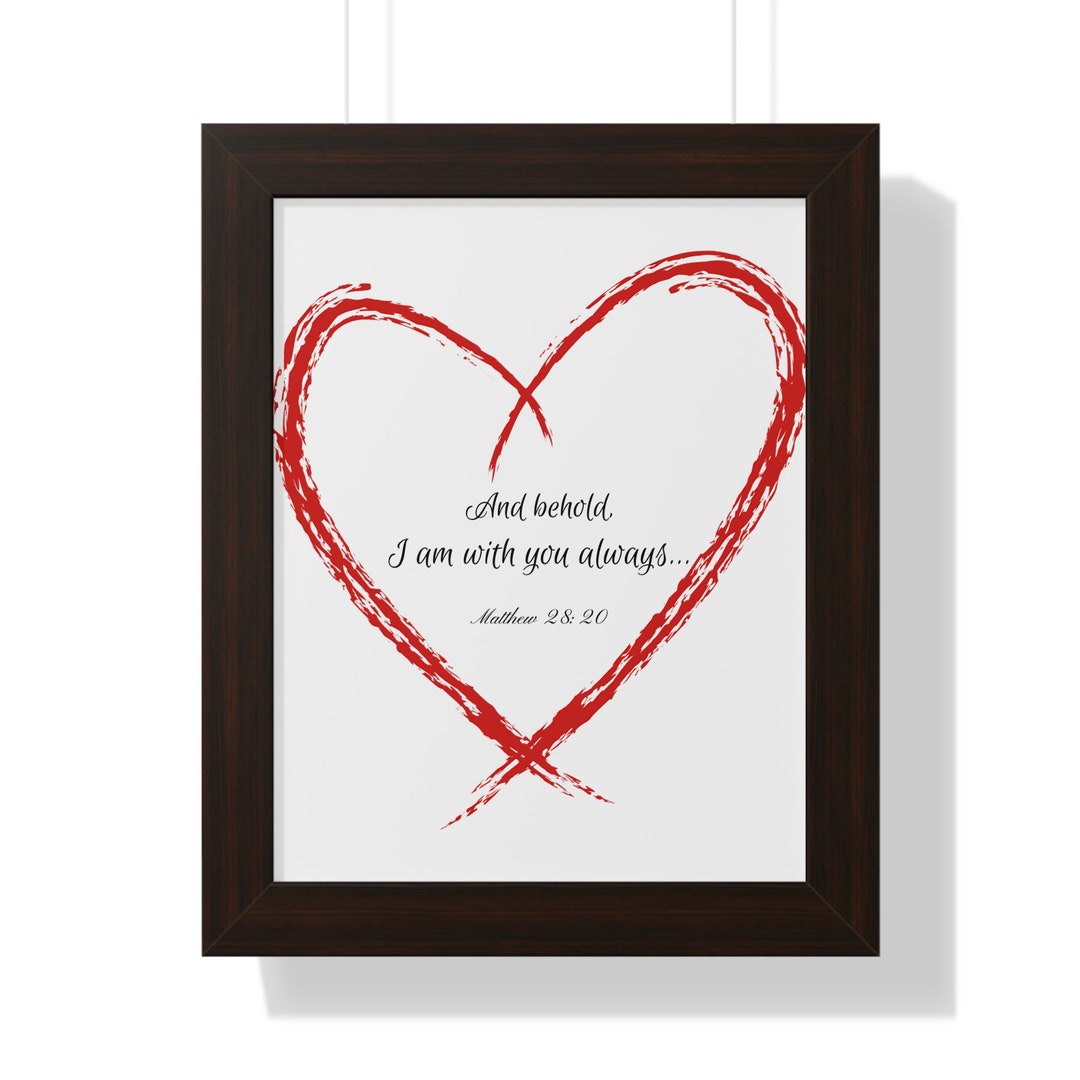Catholic Poster Bible Verse Art Hanging Poster Heart Artwork Bible ...