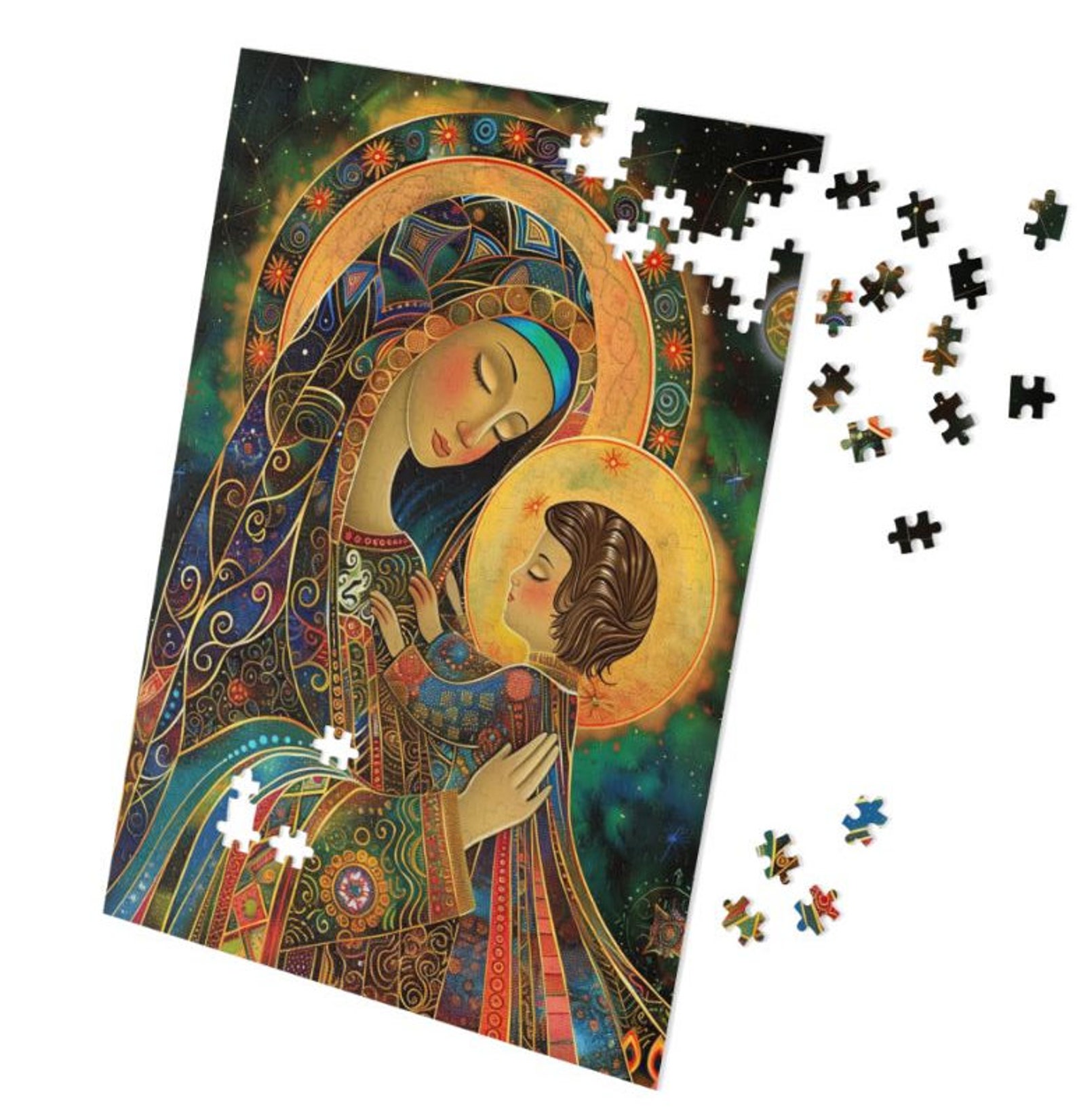 Madonna and Child Catholic Jigsaw Puzzle, Mary and Baby Jesus Family ...