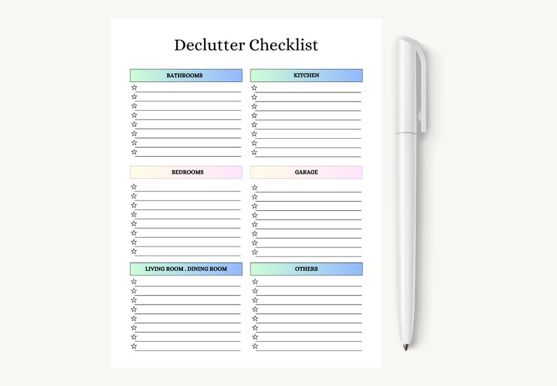 Ultimate Declutter Printable Planner, Decluttering Checklist and ...