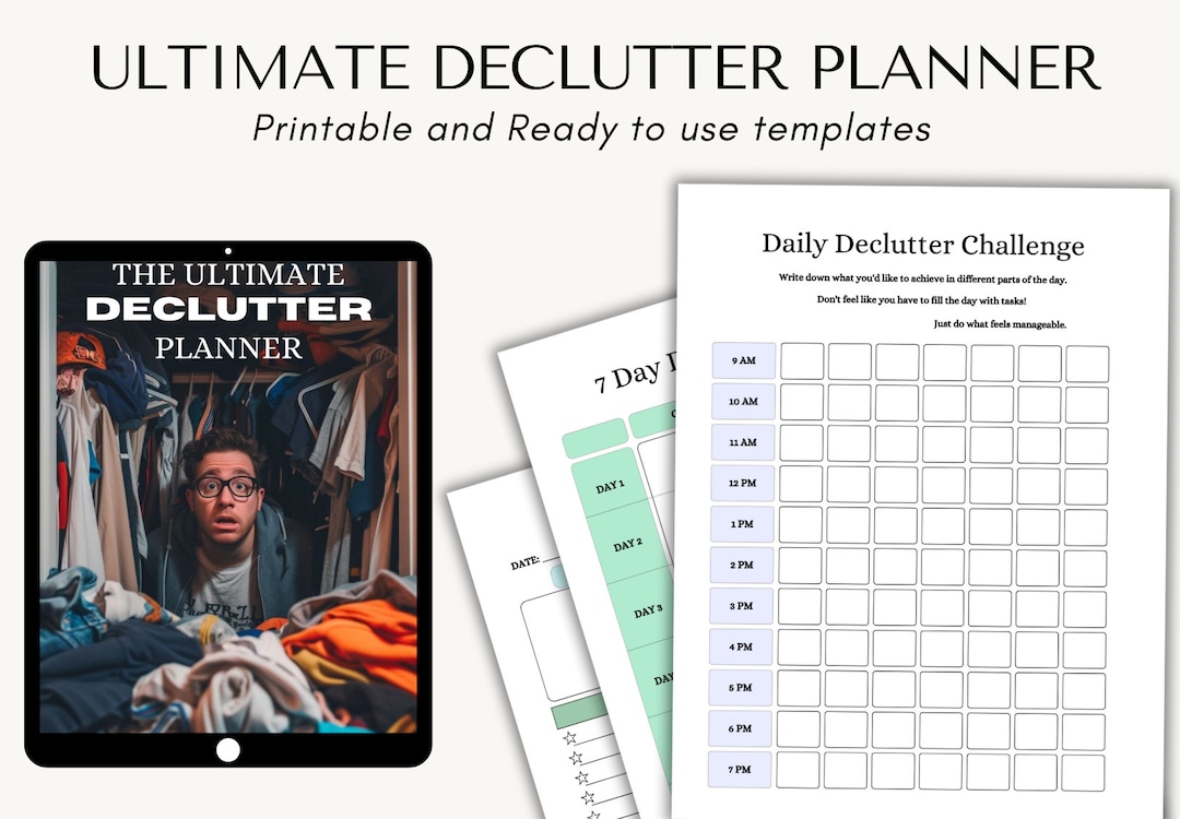 Ultimate Declutter Printable Planner, Decluttering Checklist and ...