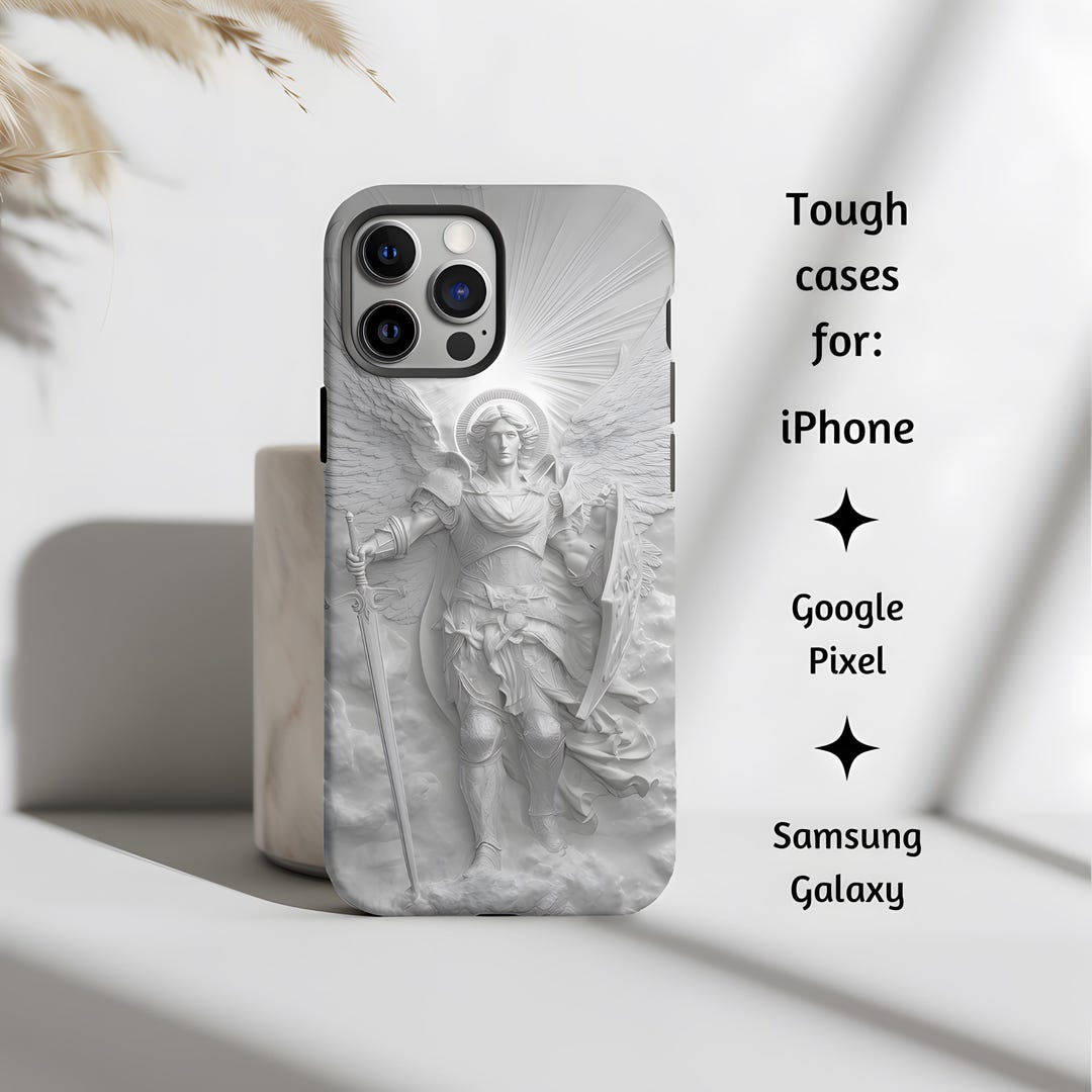 St. Michael the Archangel Marble Style Catholic Phone Case, Patron ...