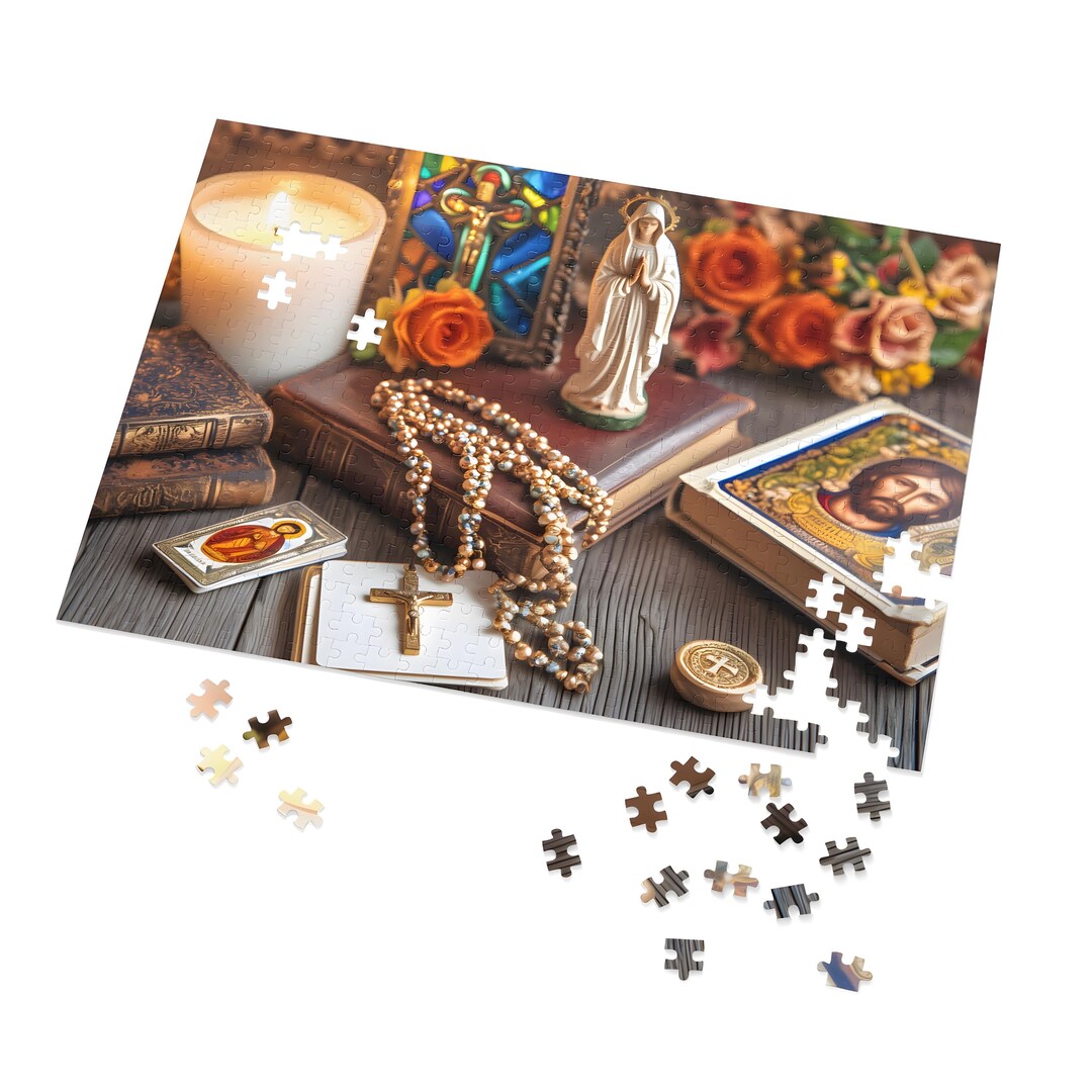 Serene Prayer Devotional Catholic Puzzle, Challenging Blessed Virgin ...