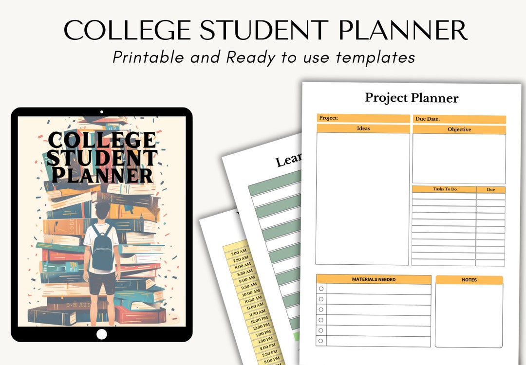 Academic 2024 Printable Student Planner Study Planner Bundle Academic ...