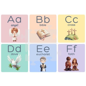 Catholic Flash Cards for Kids Learning Bible Flash Cards Catholic ...