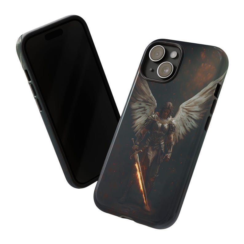 St. Michael the Archangel Fire Sword Catholic Phone Case, Saint Michael ...