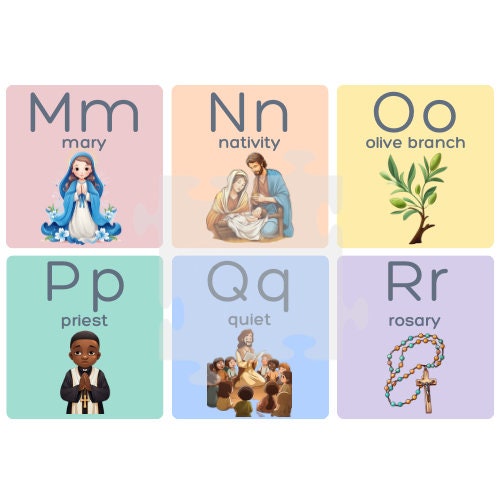 Catholic Flash Cards for Kids Learning Bible Flash Cards Catholic ...