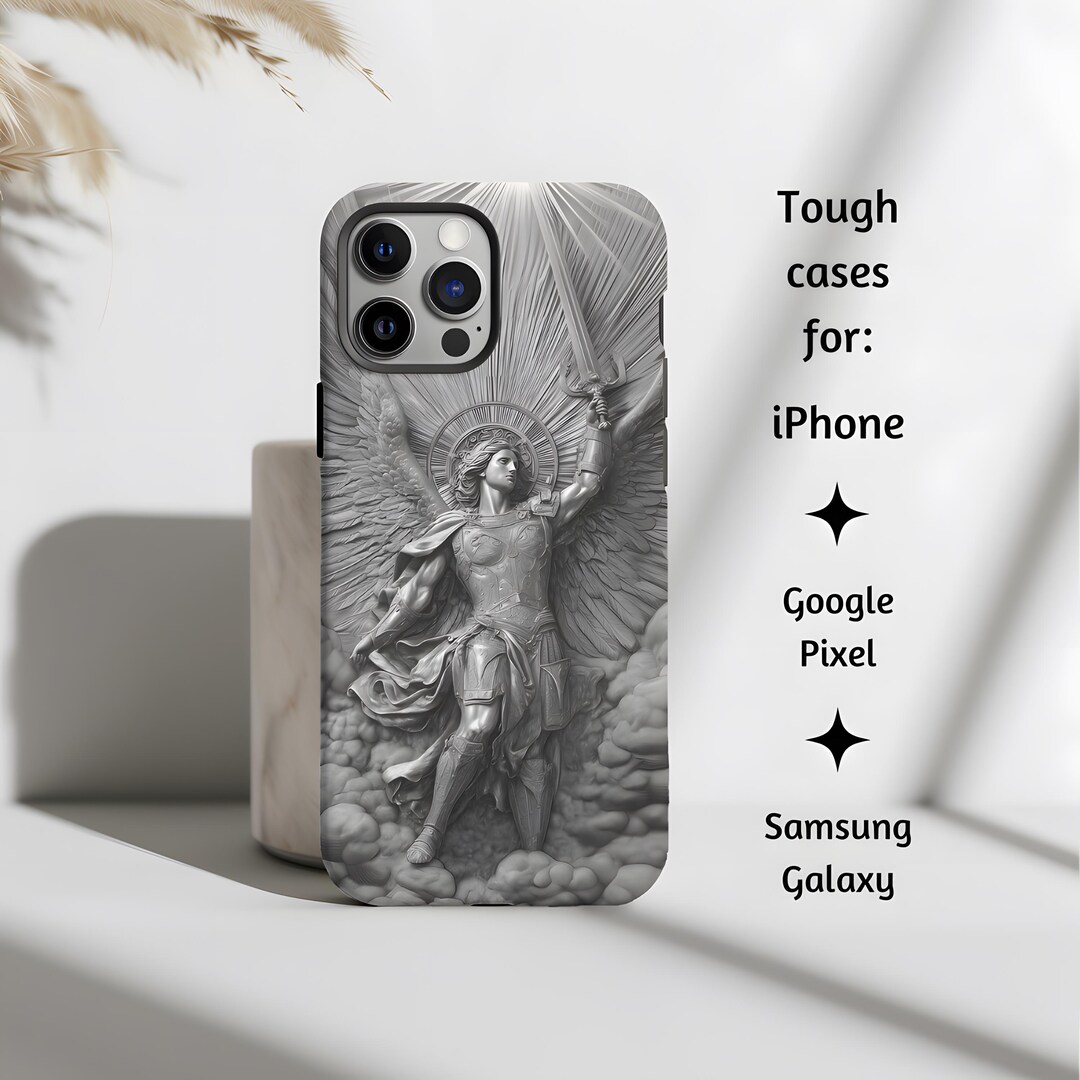 St. Michael the Archangel Titanium Style Catholic Phone Case, Patron ...