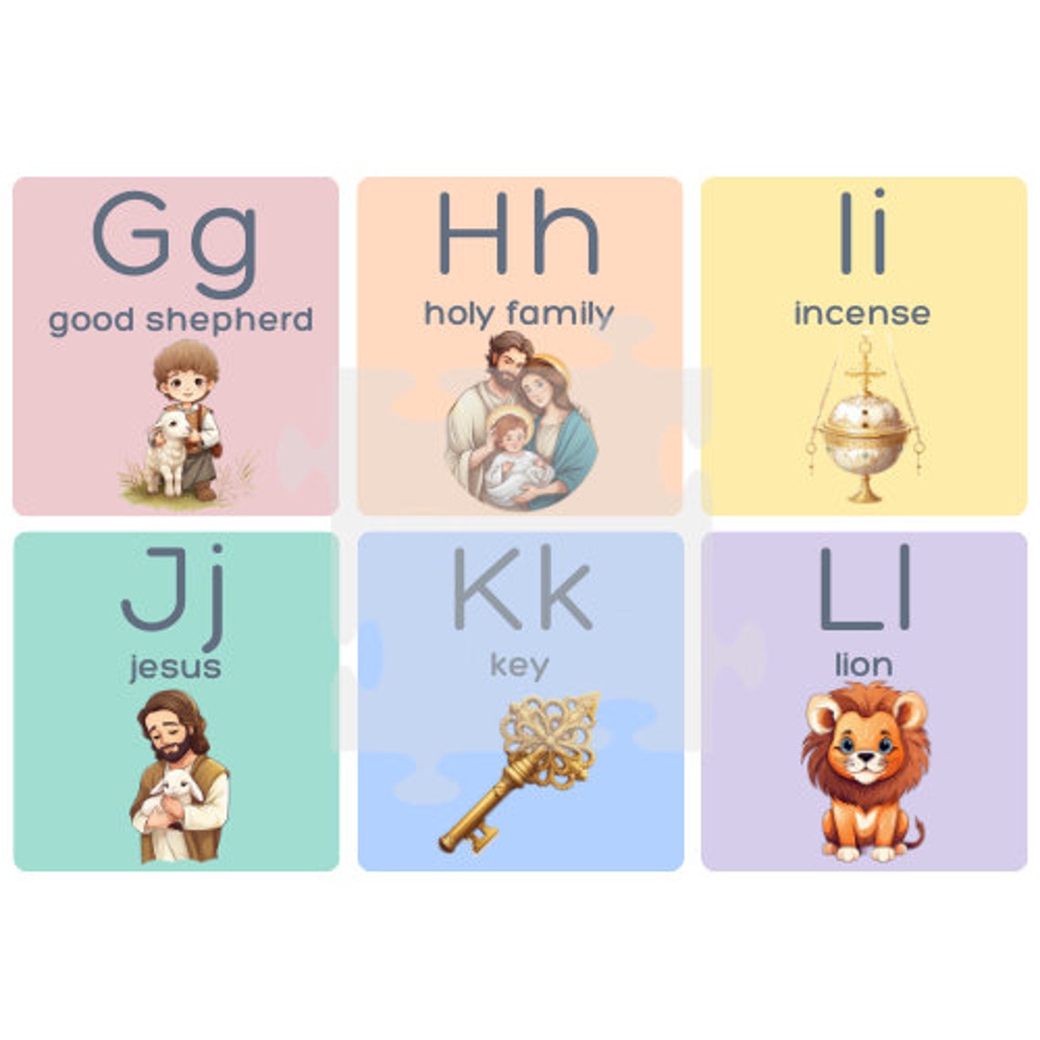 Catholic Flash Cards for Kids Learning Bible Flash Cards Catholic ...