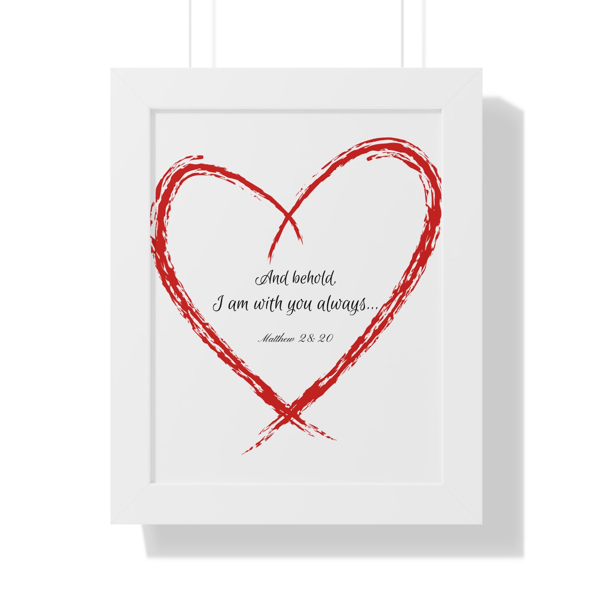 Catholic Poster Bible Verse Art Hanging Poster Heart Artwork Bible ...
