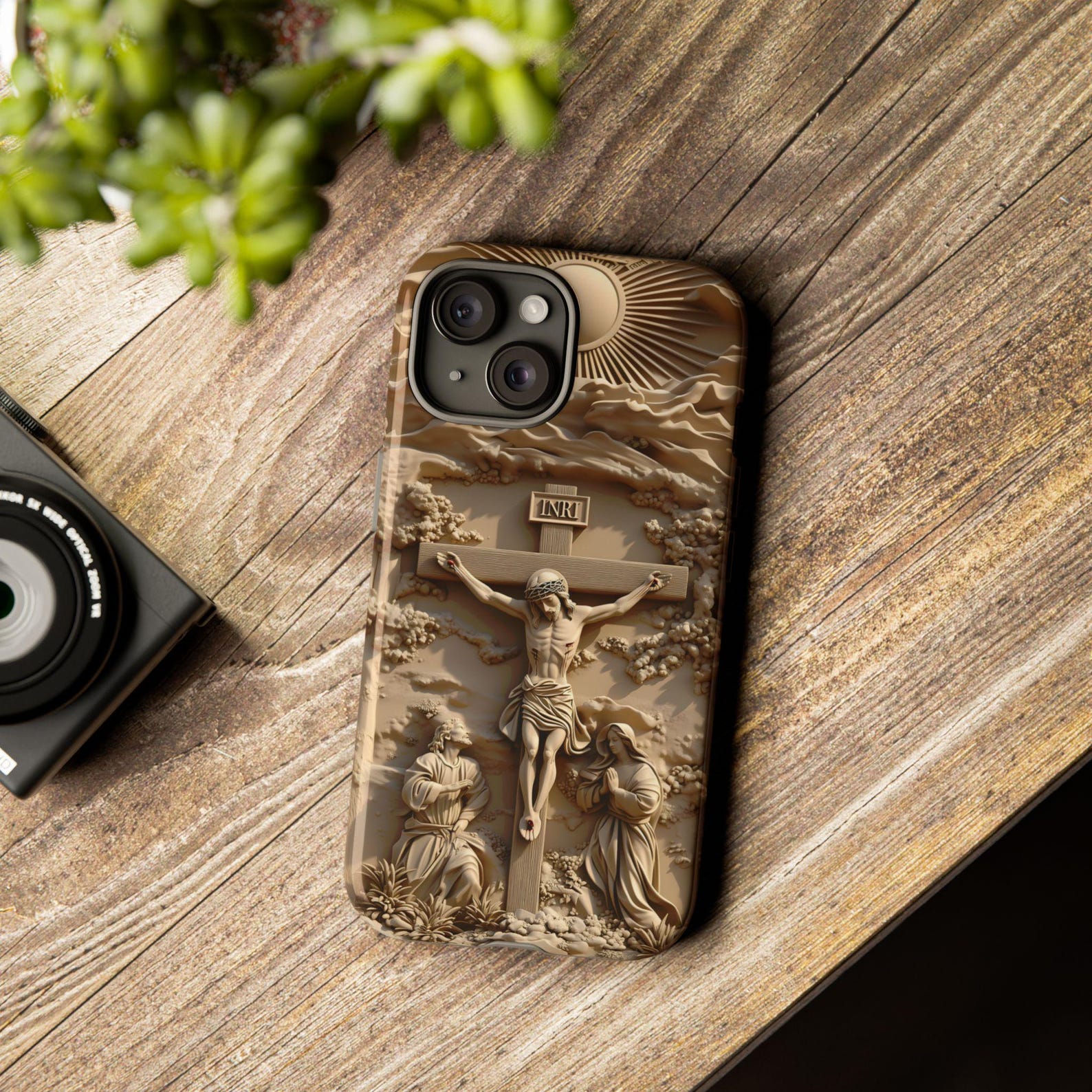 Jesus Christ on the Cross Phone Case, Jesus Crucifix 3D Style Case ...