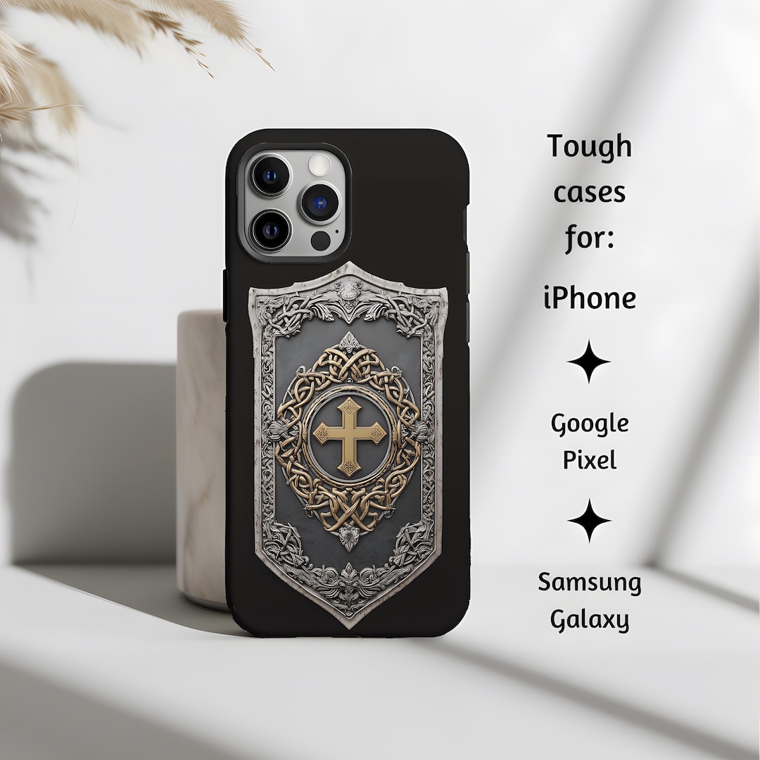 Armor of God Shield Catholic Phone Case, Jesus Cross Shield Christian ...