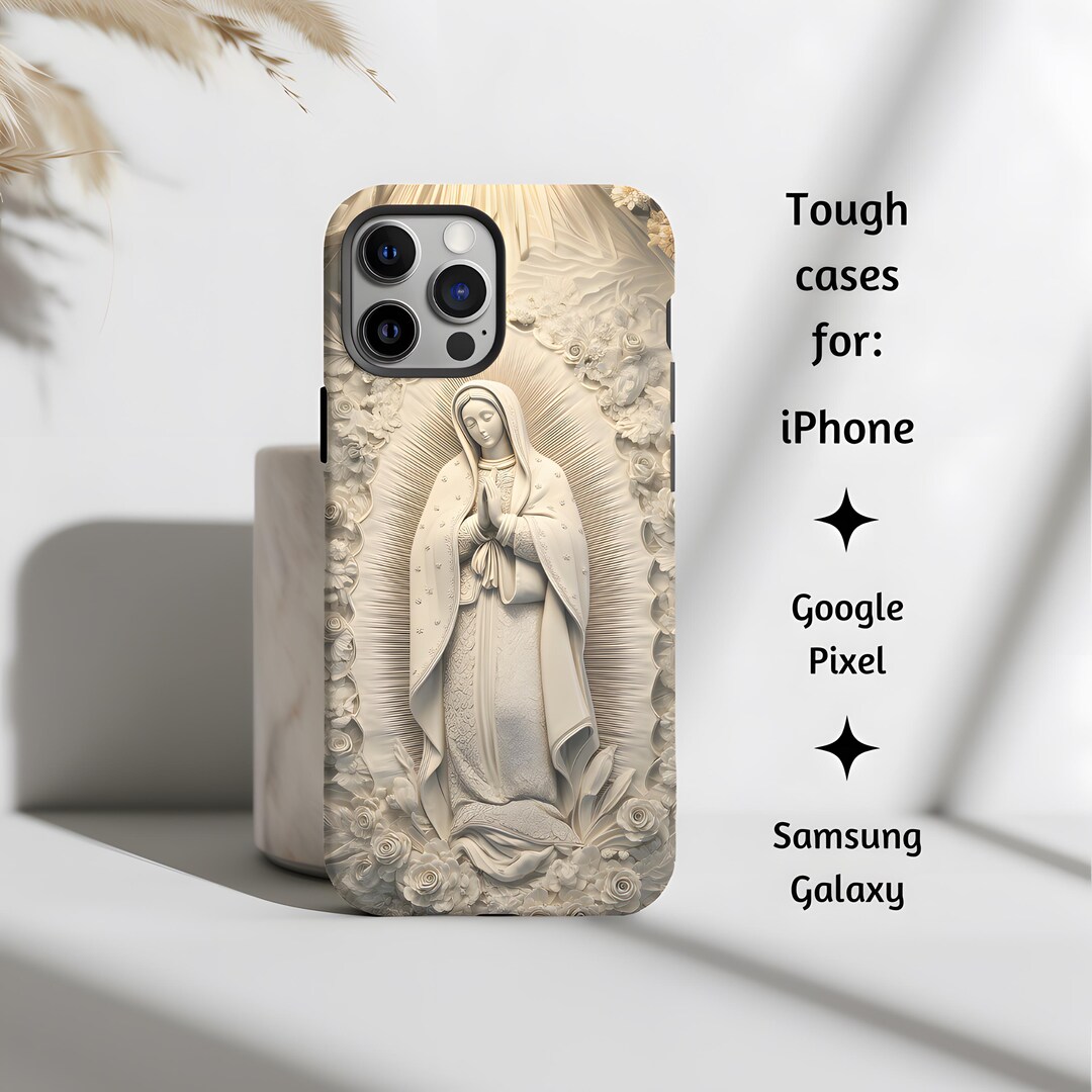 Our Lady of Guadalupe Vintage Catholic Phone Case, Madonna and Child ...