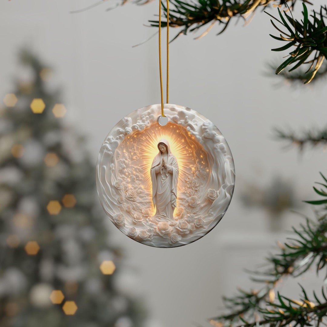 Blessed Virgin Mary Heavenly Ornament Bundle, Ivory Style Catholic ...