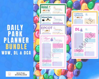 Daily WDW Park Planner Digital Download - Etsy