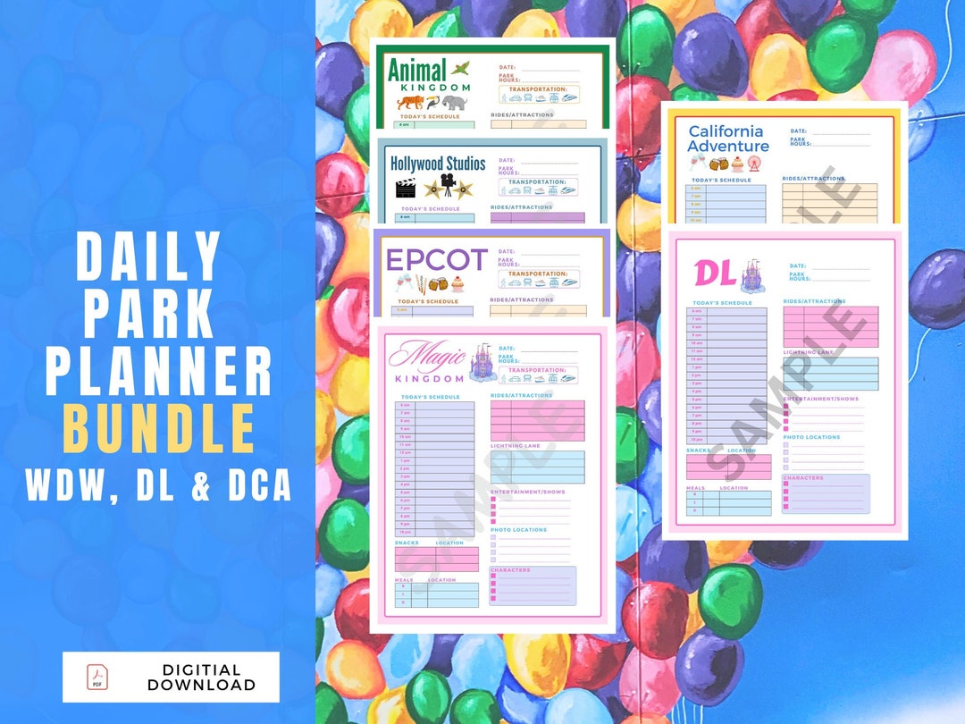 Daily Park Planner Bundle Digital Download - Etsy