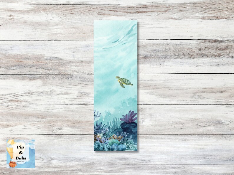 Ocean Printable Bookmarks Under Water Summer Beach Coral Reef Theme - Etsy