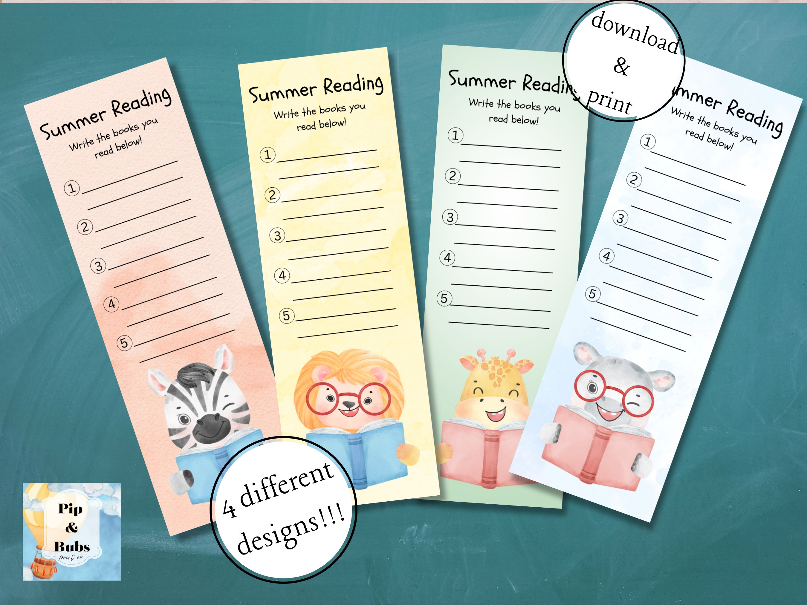 Kids Book Tracker Printable Bookmarks Summer Reading - Etsy