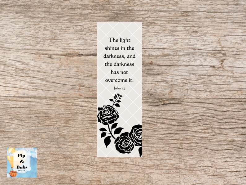 Christian Printable Bookmarks Neutral Colors Black Beige White Gift for ...