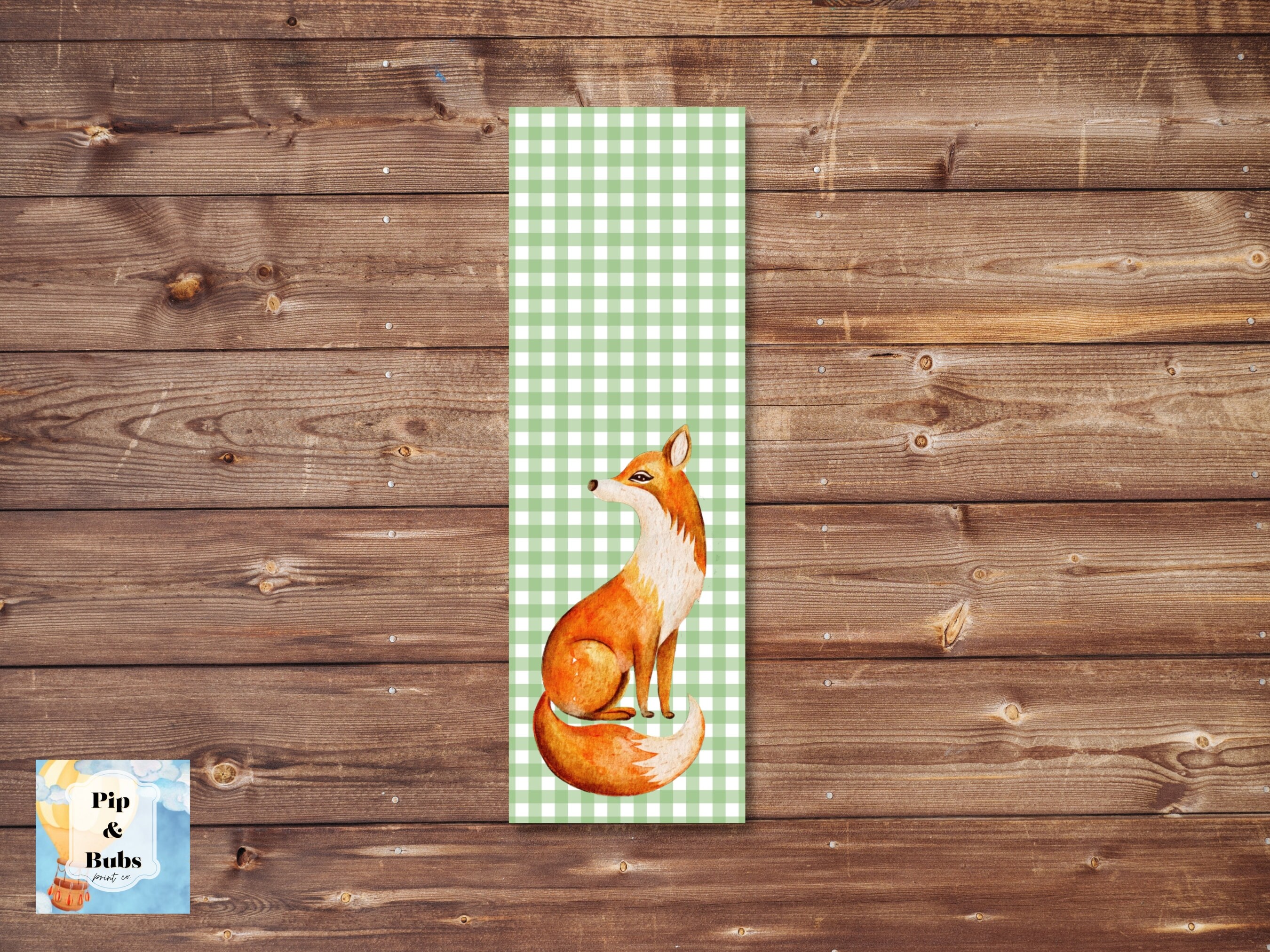 Fox Printable Bookmarks Set of 4 Watercolor Foxes on Peach Background ...