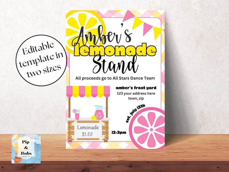 Lemonade Stand Digital Flyer for Social Media Digital Download - Etsy
