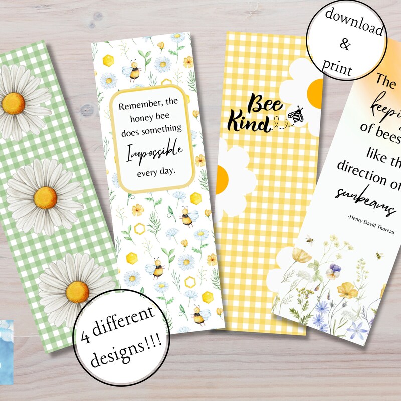 Printable Bee Book Marks - Etsy