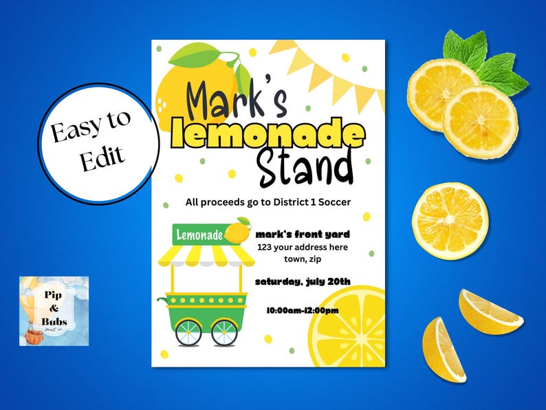 Lemonade Stand Digital Flyer for Social Media Digital Download - Etsy