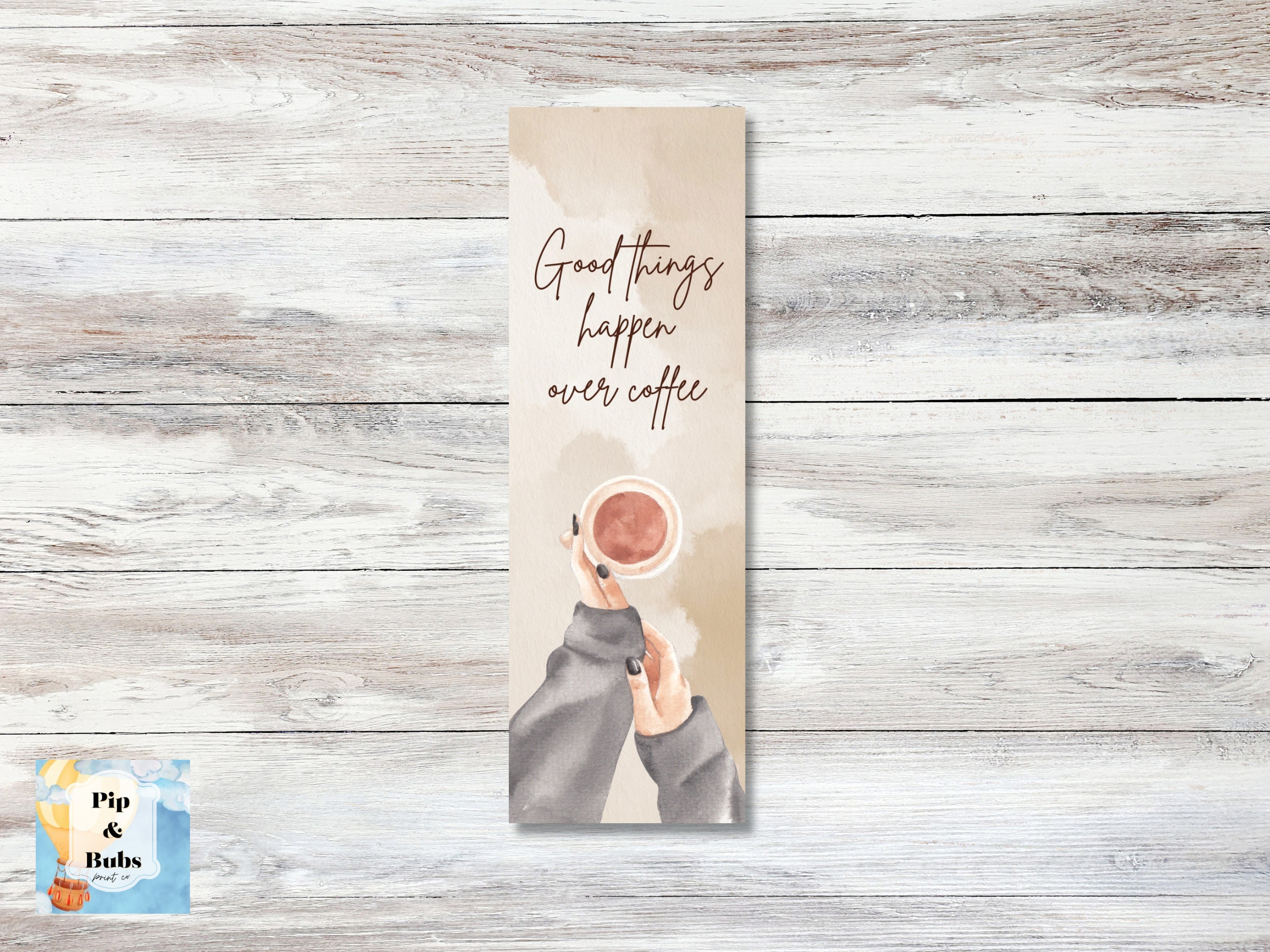 Coffee Lover Printable Bookmarks Set of 4 Designs Funny Sayings Gift ...