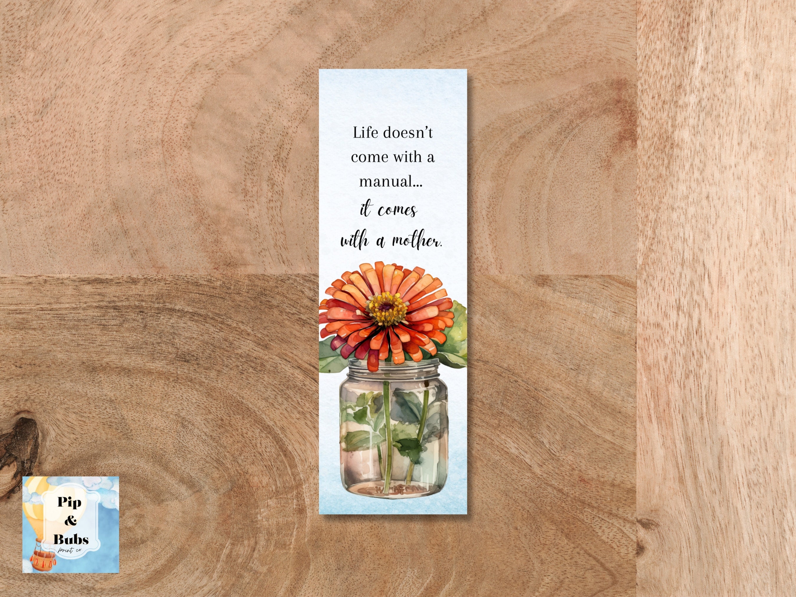 Mother’s Day Printable Bookmarks Digital Floral Jar Watercolor Gift for ...