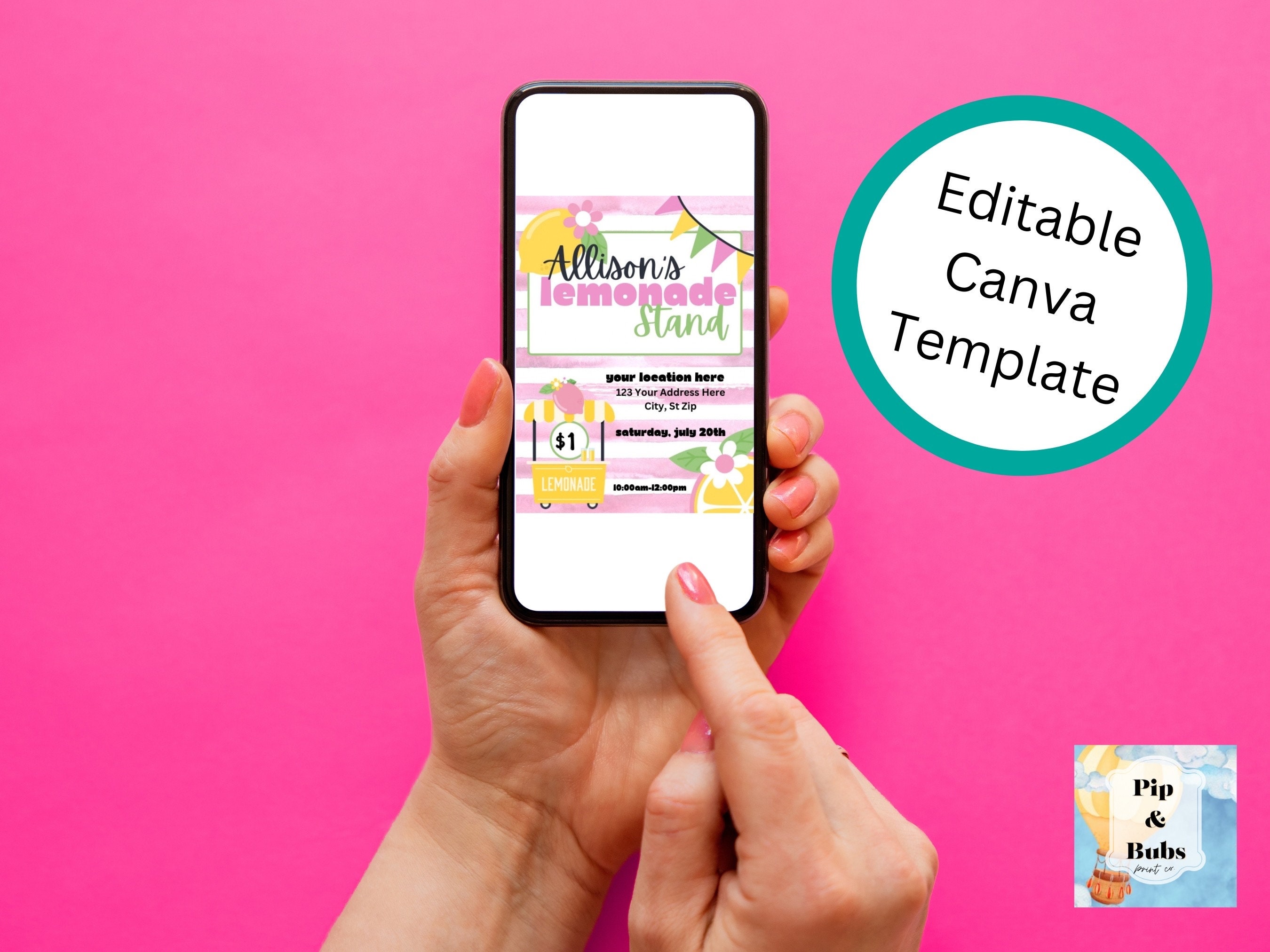 Lemonade Stand Digital Flyer for Social Media Digital Download - Etsy