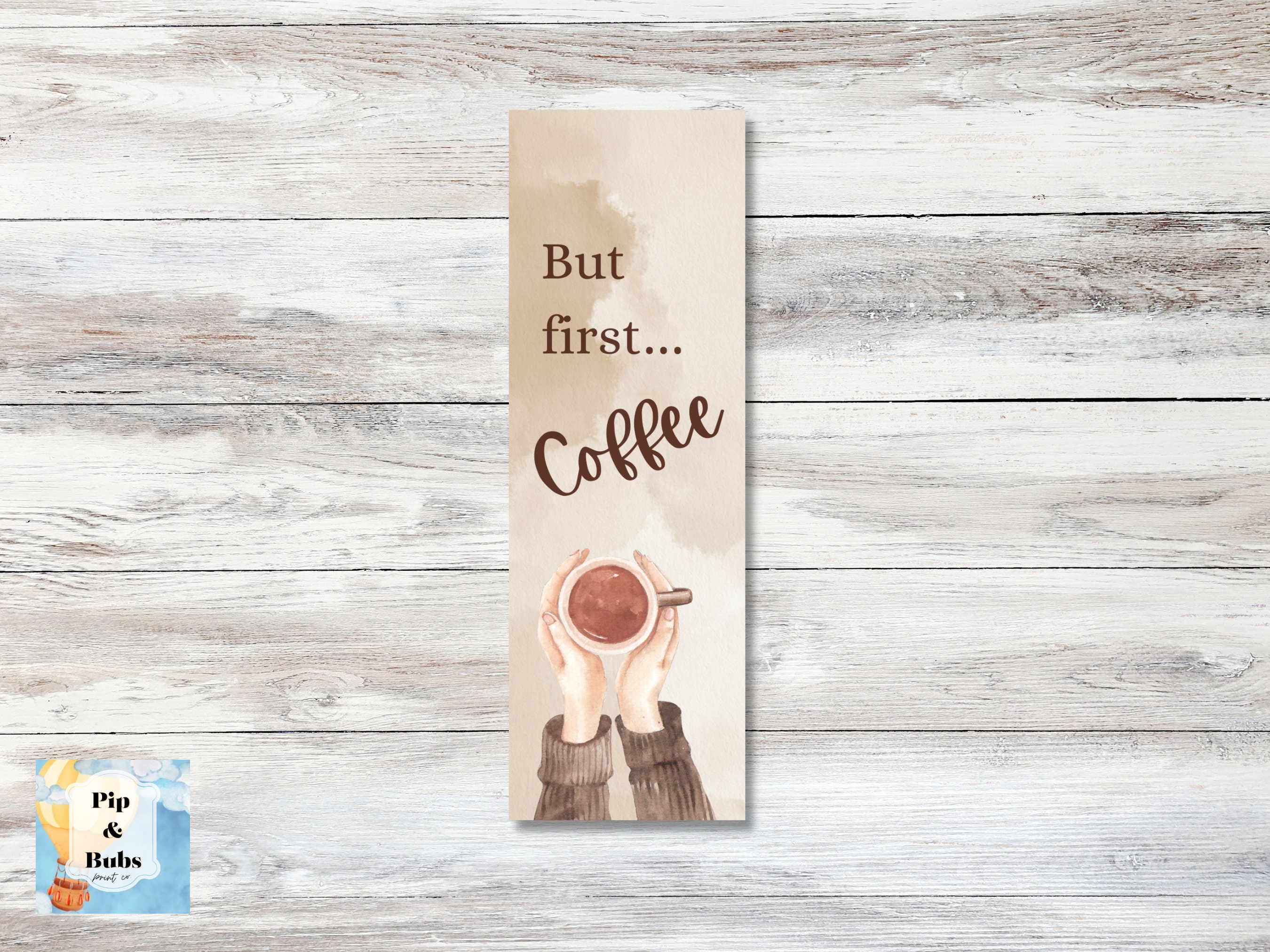 Coffee Lover Printable Bookmarks Set of 4 Designs Funny Sayings Gift ...