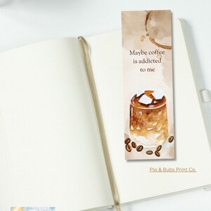 Coffee Lover Printable Bookmarks Set of 4 Designs Funny Sayings Gift ...
