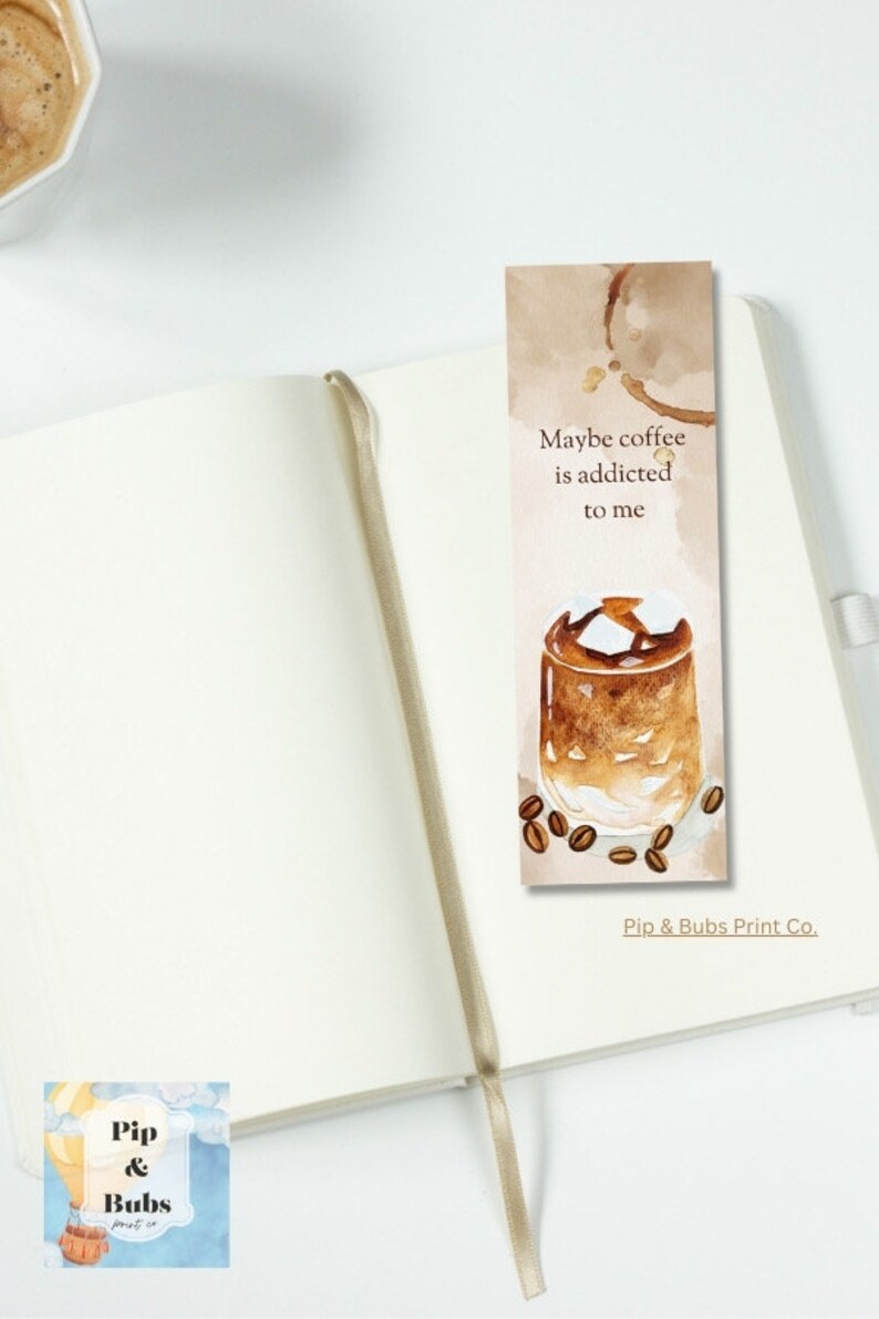 Coffee Lover Printable Bookmarks Set of 4 Designs Funny Sayings Gift ...