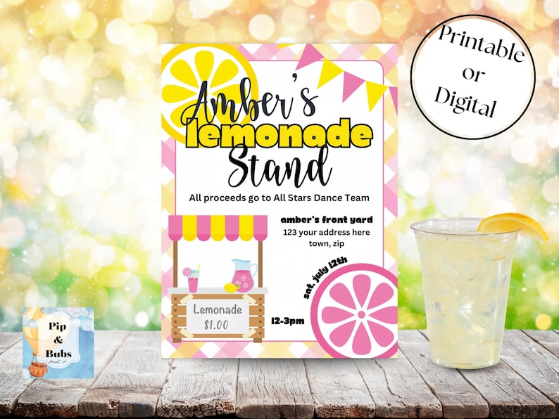 Lemonade Stand Digital Flyer for Social Media Digital Download - Etsy