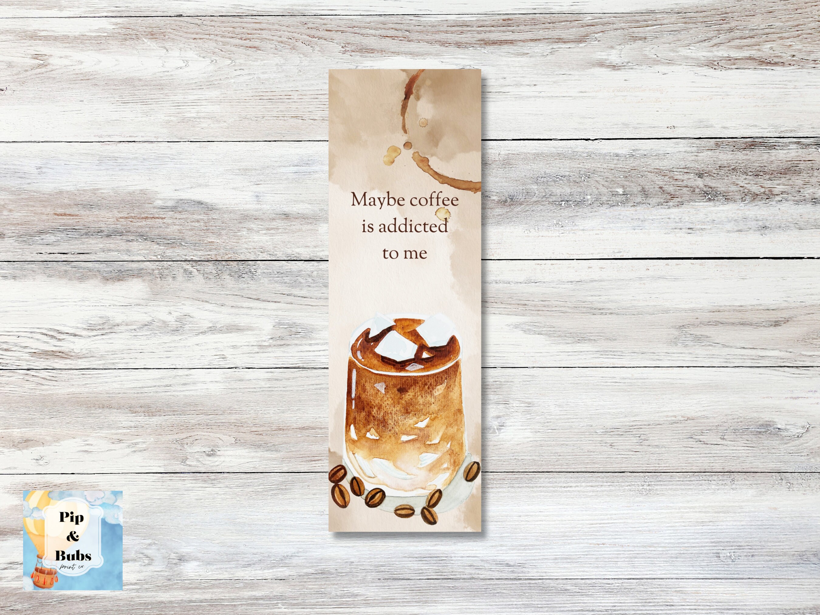 Coffee Lover Printable Bookmarks Set of 4 Designs Funny Sayings Gift ...