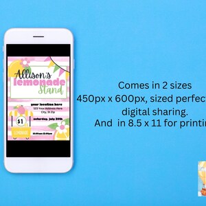 Lemonade Stand Digital Flyer for Social Media Digital Download - Etsy