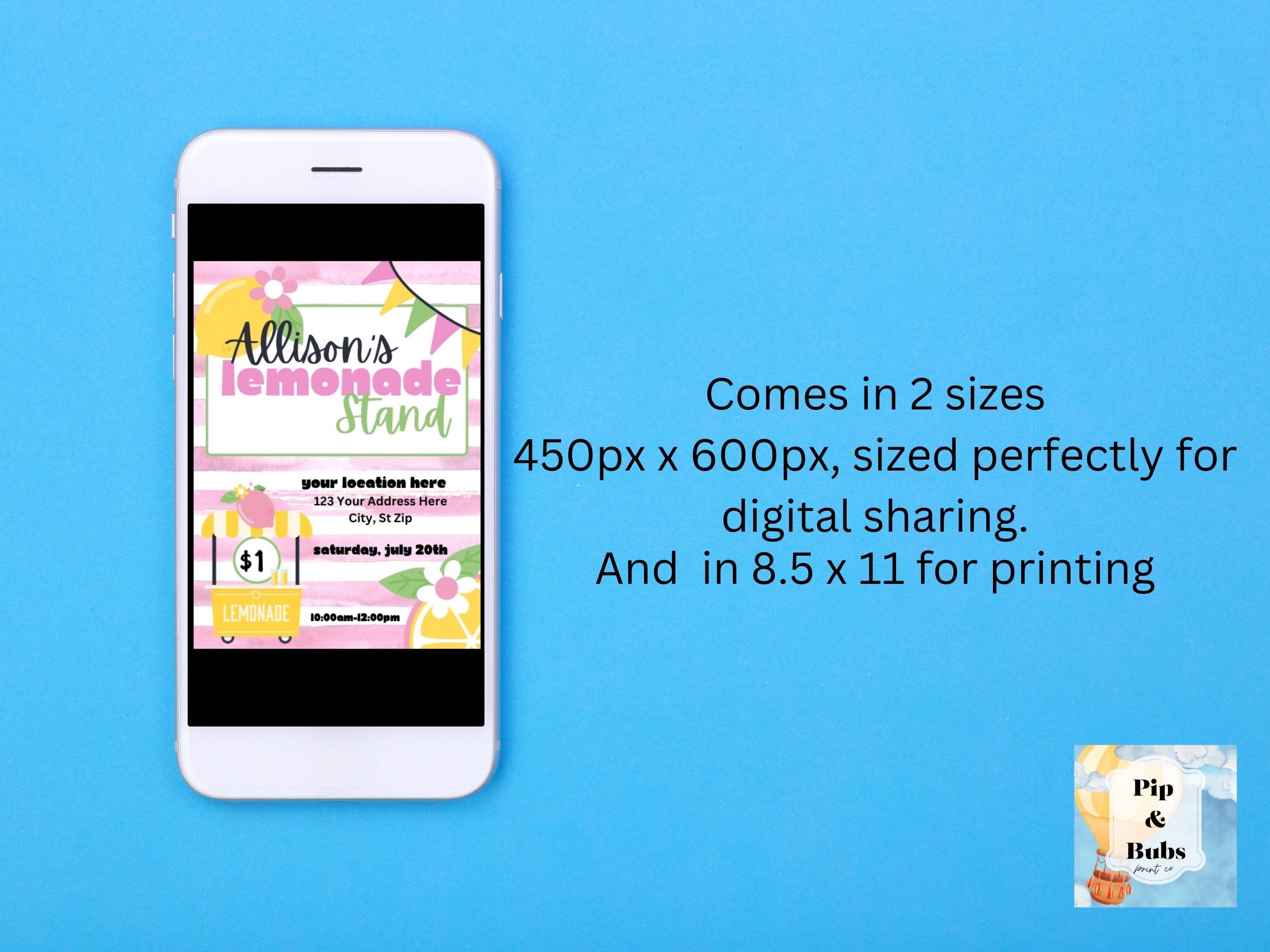 Lemonade Stand Digital Flyer for Social Media Digital Download - Etsy