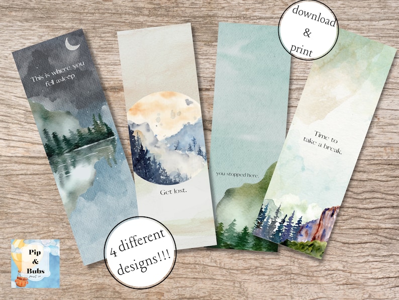 Printable Bookmarks for Men Mountain Father’s Day Gift for Him Funny ...