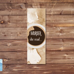 Coffee Lover Printable Bookmarks Murder Mystery Fan Book Lovers - Etsy