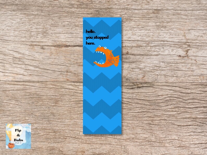 Funny Kids Printable Bookmarks- Set of 4 Fish Designs for Kids, Boys ...